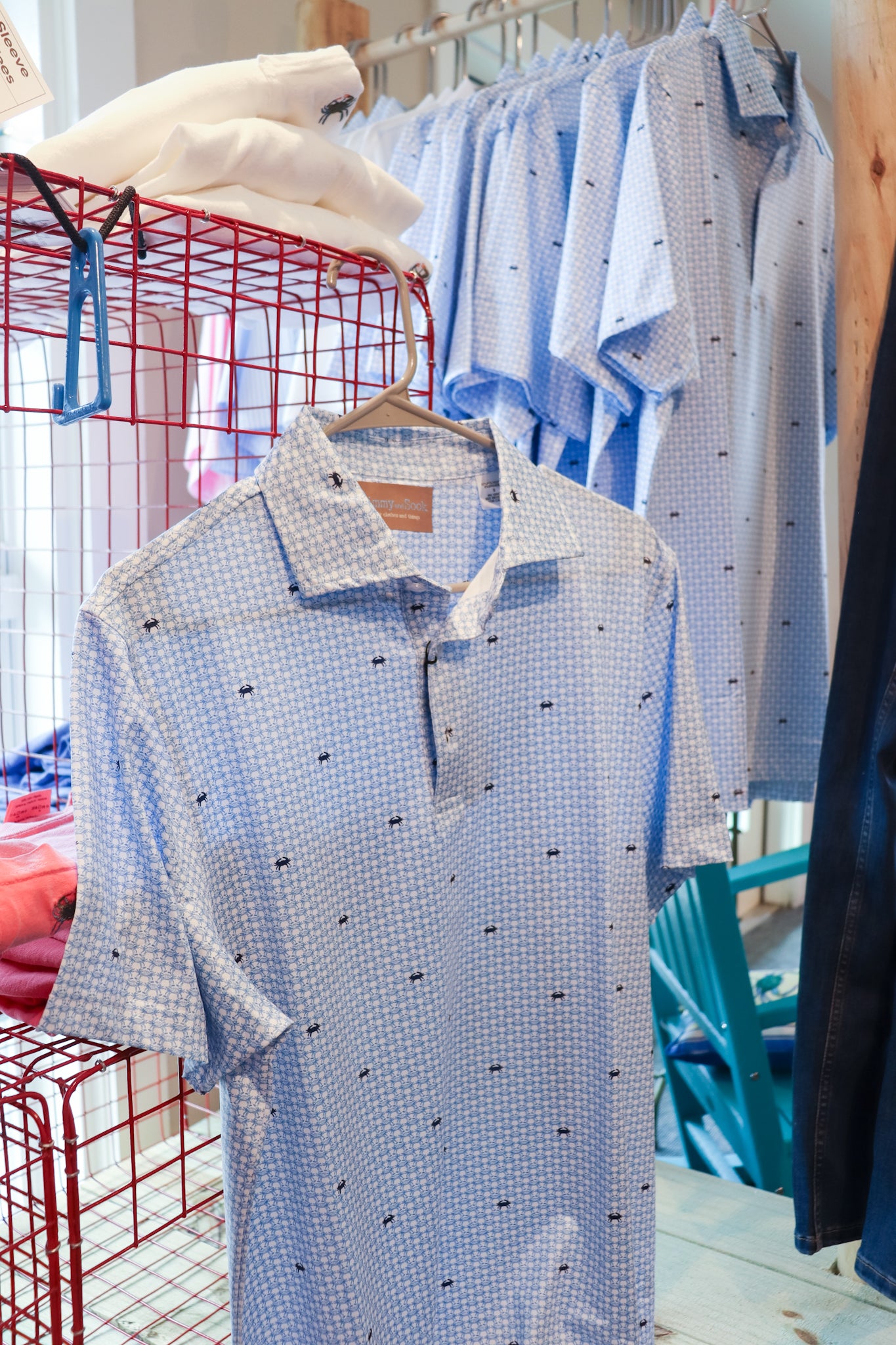 Crab on Crab Performance Polo – Jimmy and Sook